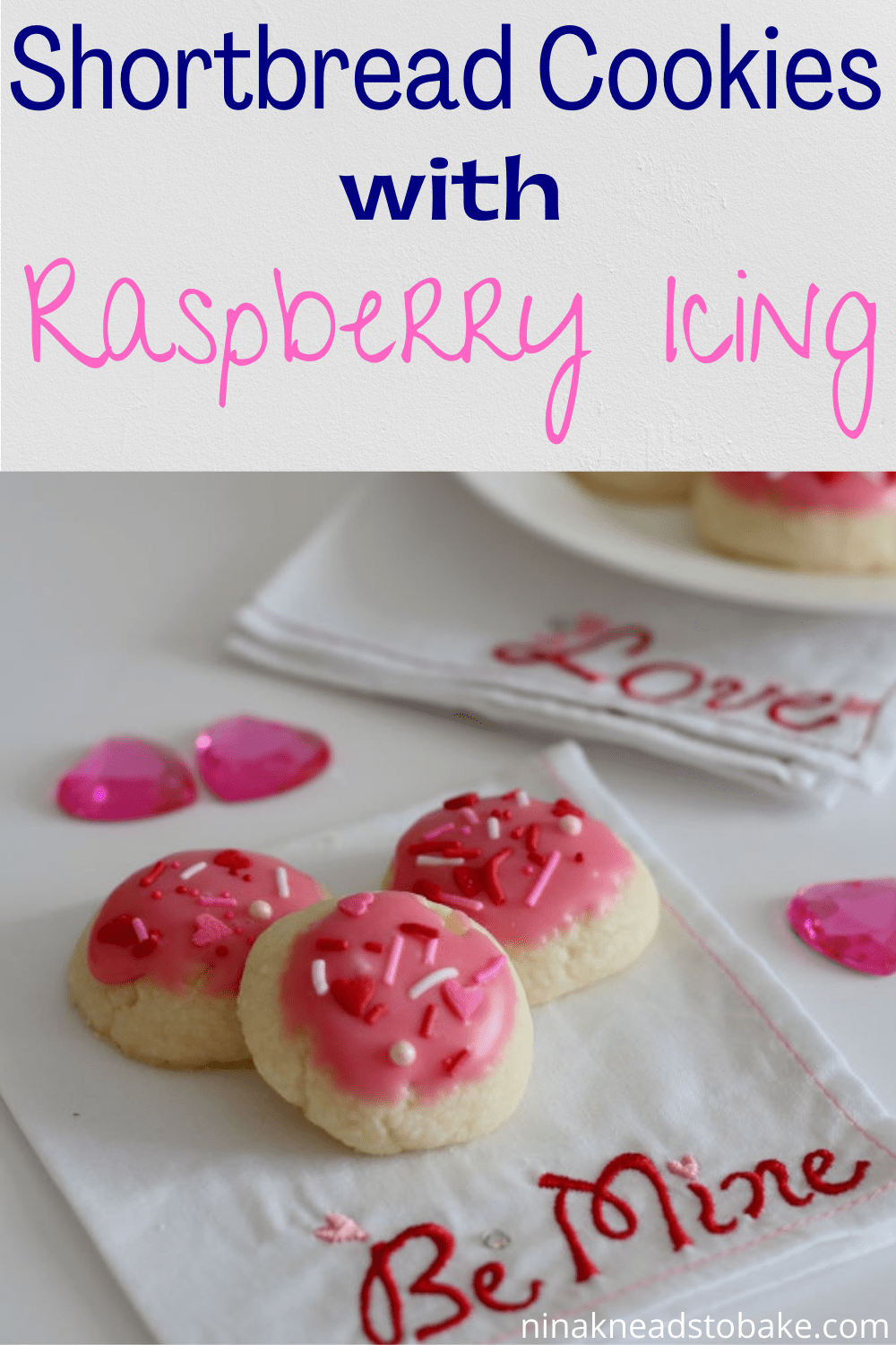 Shortbread Cookies with Raspberry Icing – Nina Kneads to Bake