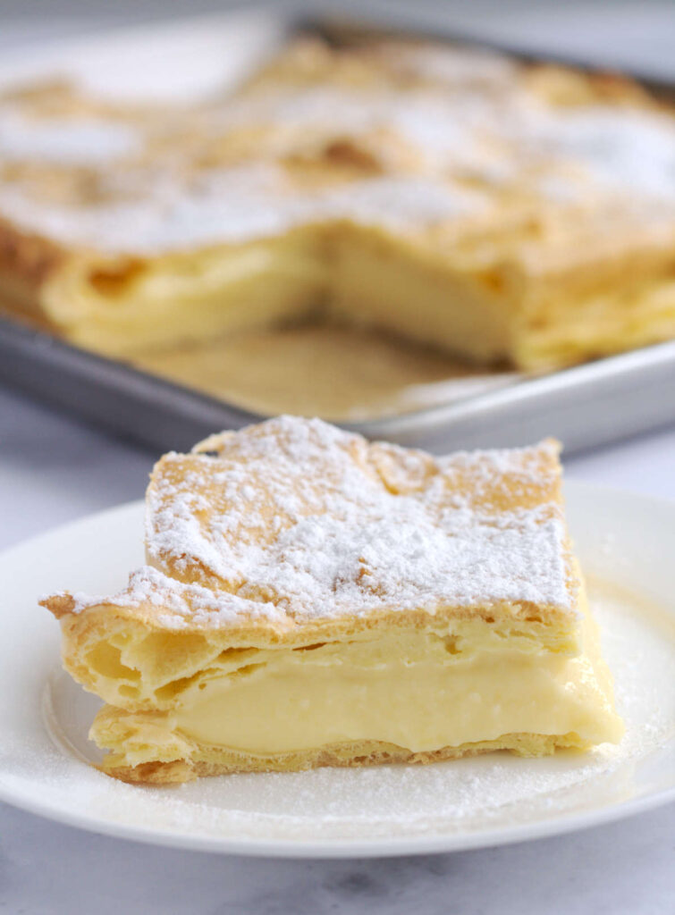 Vanilla Custard Cream Squares – Nina Kneads to Bake (Karpatka)