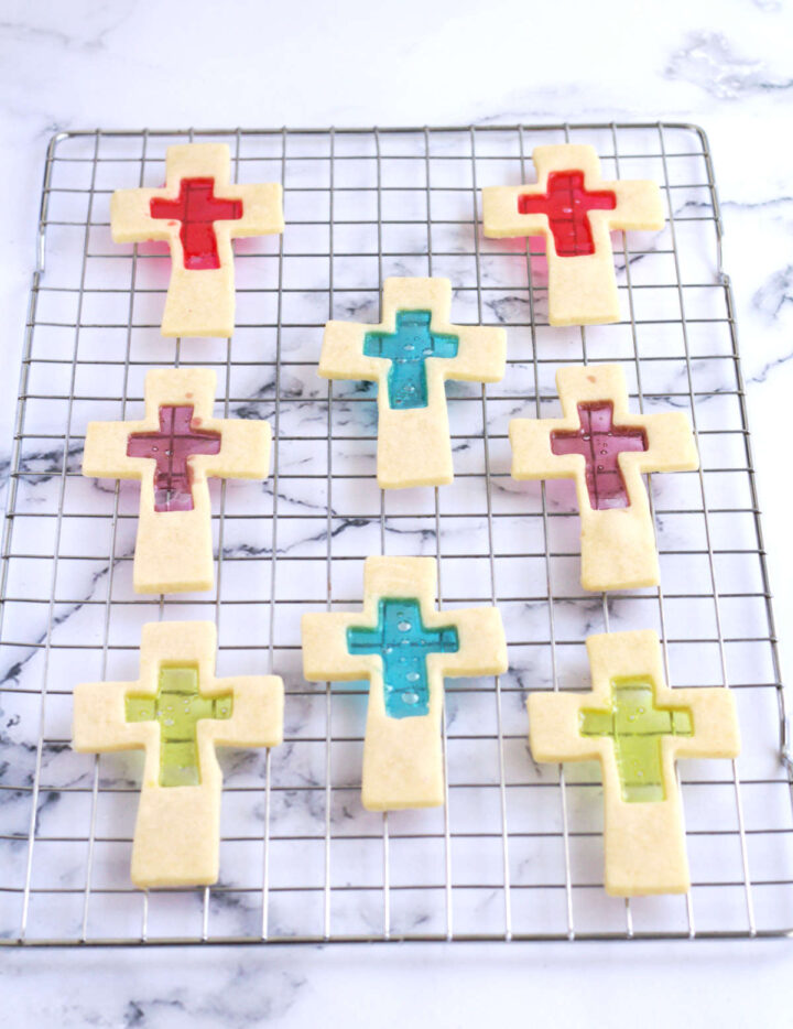 Stained Glass Cross Cookies – Nina Kneads to Bake