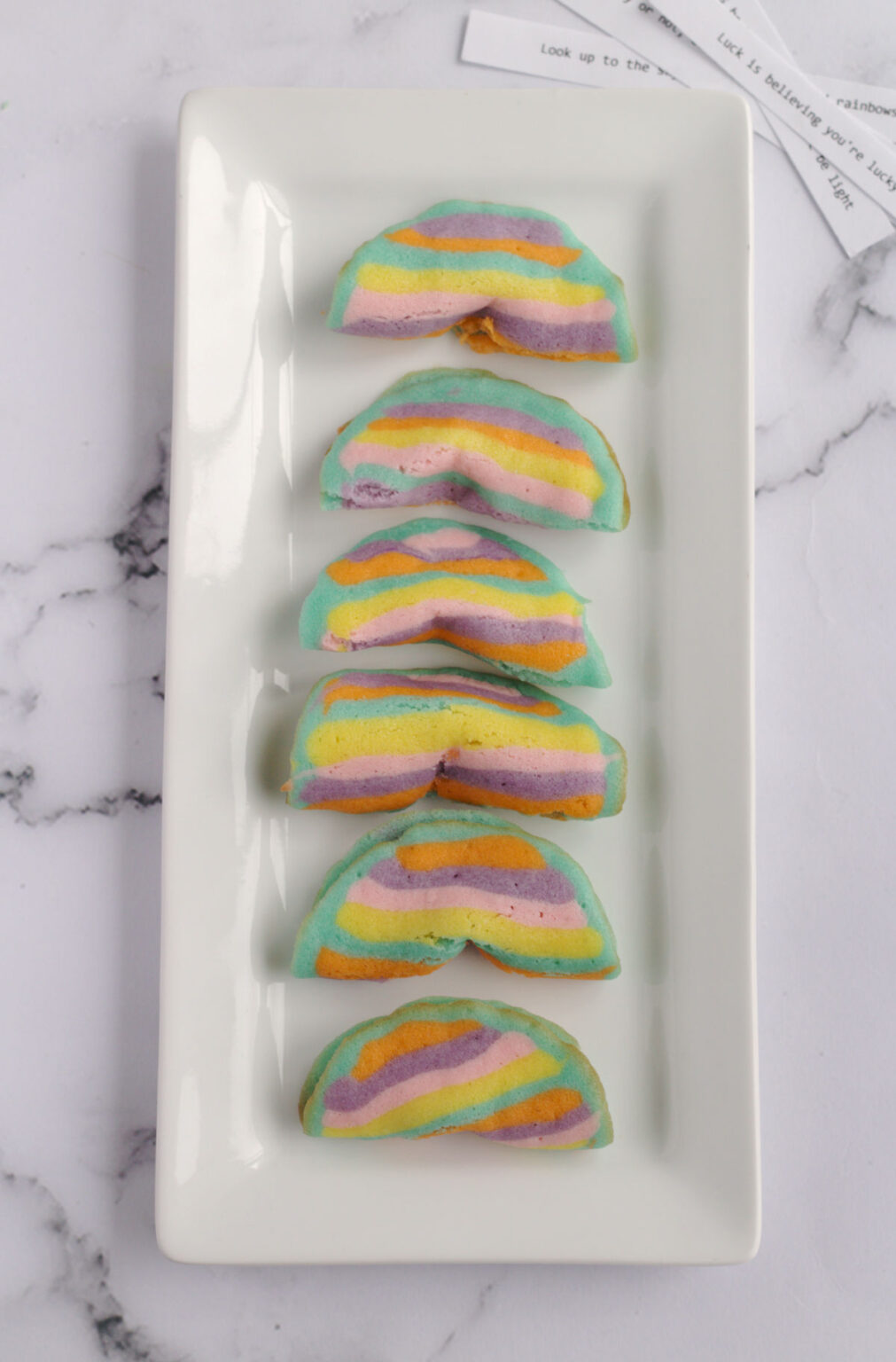 Rainbow Fortune Cookies – Nina Kneads to Bake